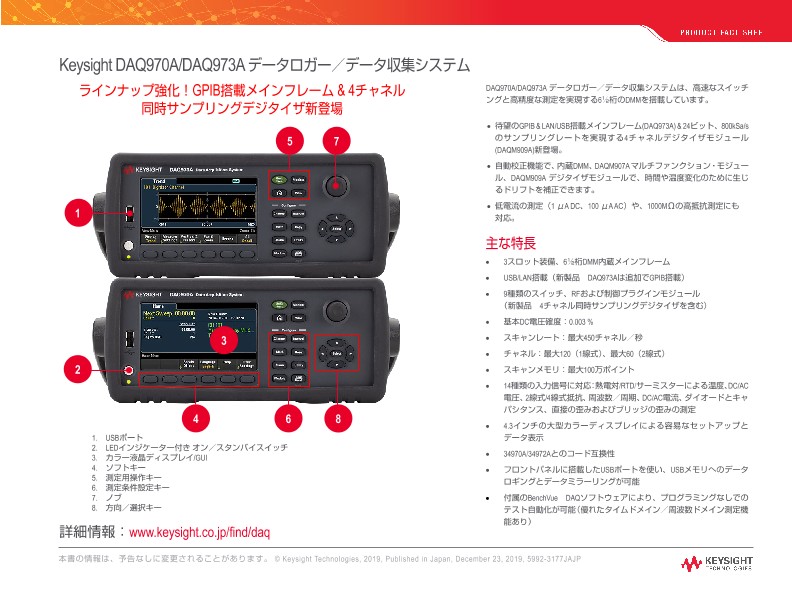DAQ970A/DAQ973A データロガー/データ収集システム PDF Asset Page | Keysight